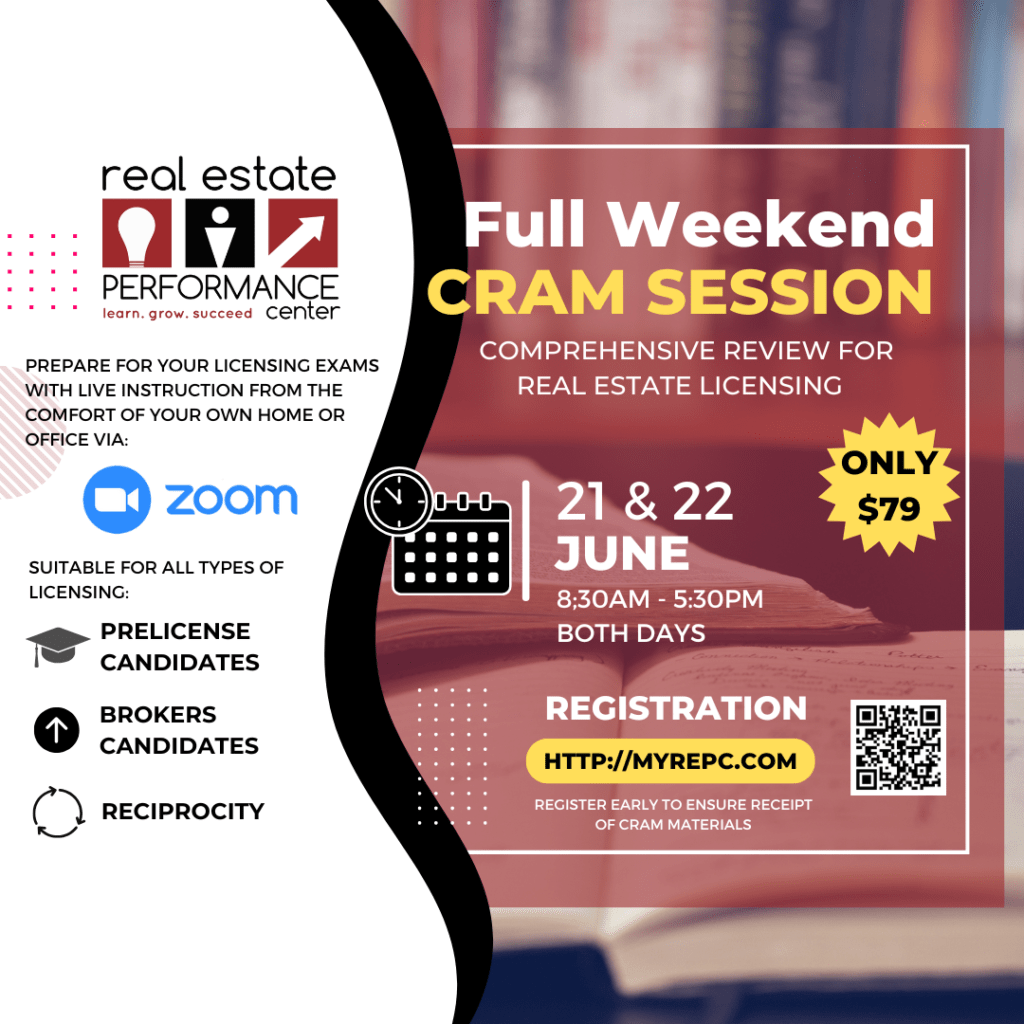 June 2025 Full Weekend Cram Session - Real Estate Performance Center